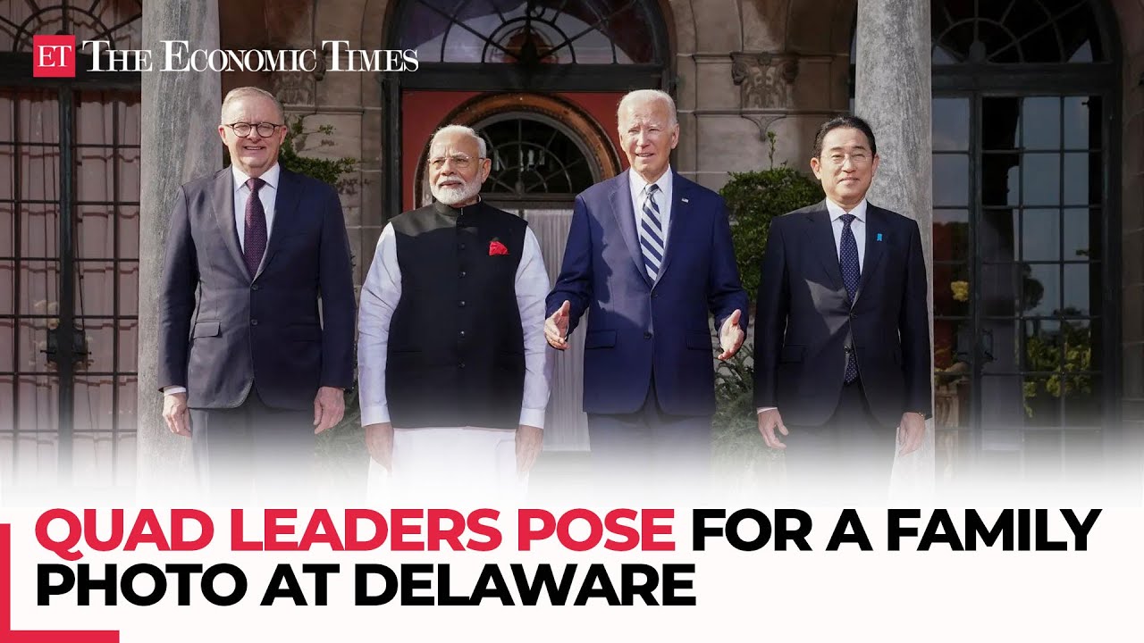 Quad Summit 2024: Quad leaders pose for a photo at Delaware - YouTube
