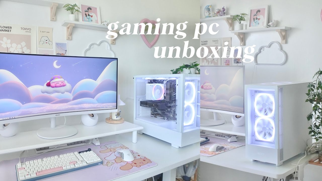 unboxing my gaming PC 🌸☁️ desk setup | nzxt player one prime, rtx ...