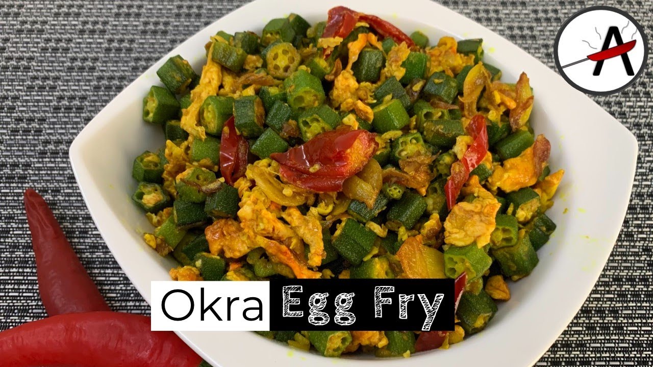 Easy Stir-Fry Okra with Egg | Bendi Goreng Resepi | Vendakkai Poriyal ...