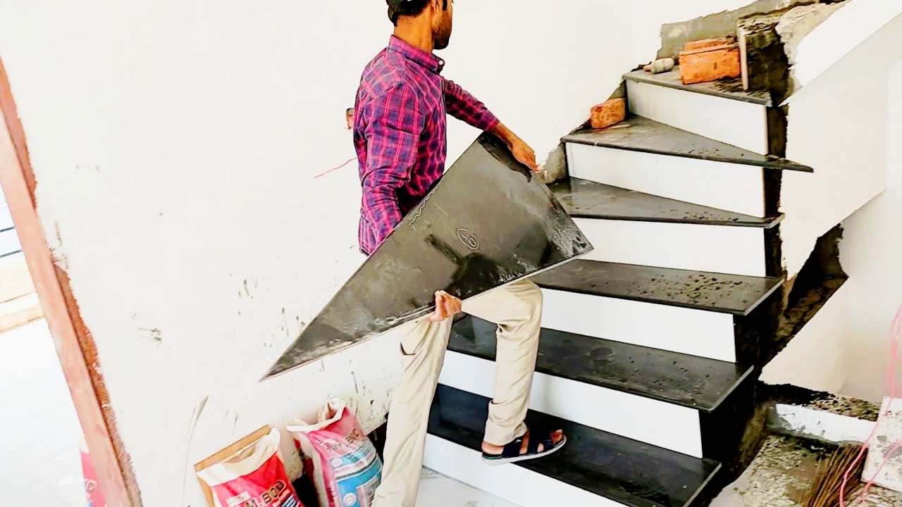 staircase granite fitting ⚒️ staircase granite laying design 🏠 please ...