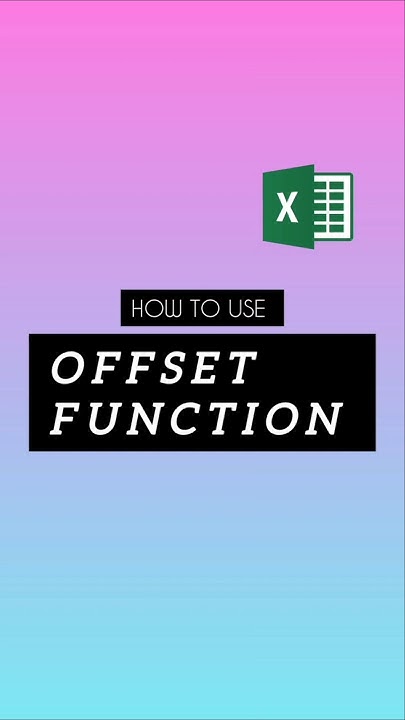 How to use offset function for last record in worksheet..#excel # ...