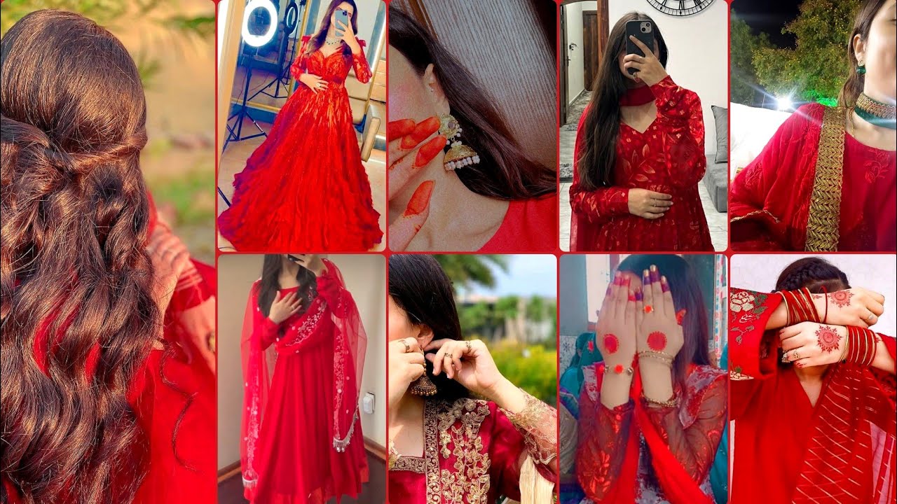 🌈 Hidden face Red Dress dp pose ‍🔥 | Snapchat pic, Whatsapp dpz, dp ...