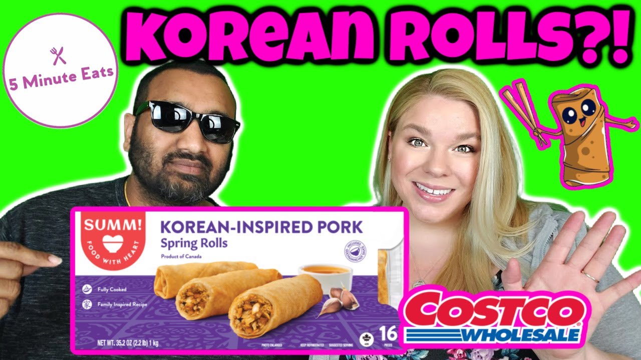 Costco Summ! Korean Inspired Pork Spring Rolls Review - YouTube
