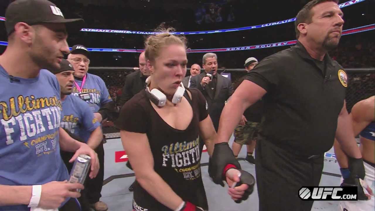 UFC 157: Rousey & Carmouche Octagon Interviews - YouTube