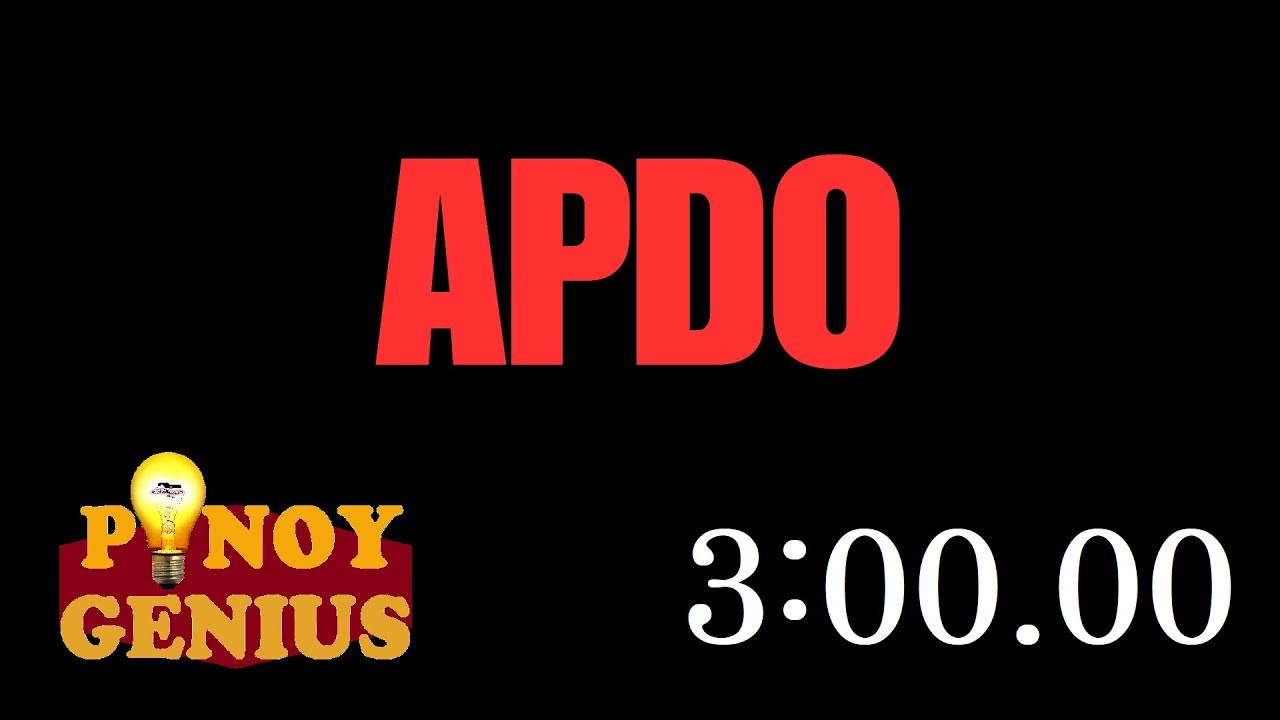 "APDO" - Pinoy Henyo Word (with 3-minute timer) | Pinoy Genius - YouTube