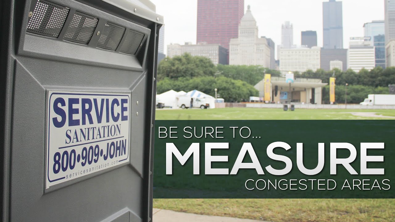 Measure Congested Areas | Restroom Rental Tips - YouTube
