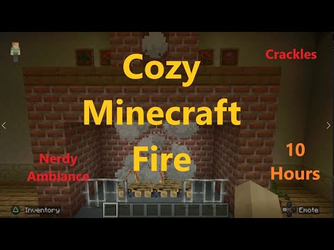 10 Hour Fireplace - Cozy Minecraft Crackling Fireplace - YouTube