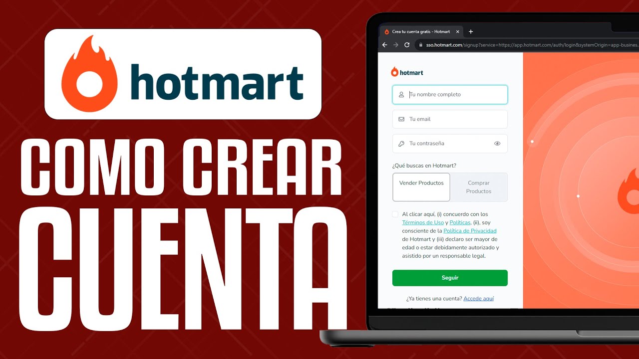 Cómo CREAR una CUENTA en HOTMART (2026) Tutorial Paso a Paso - YouTube