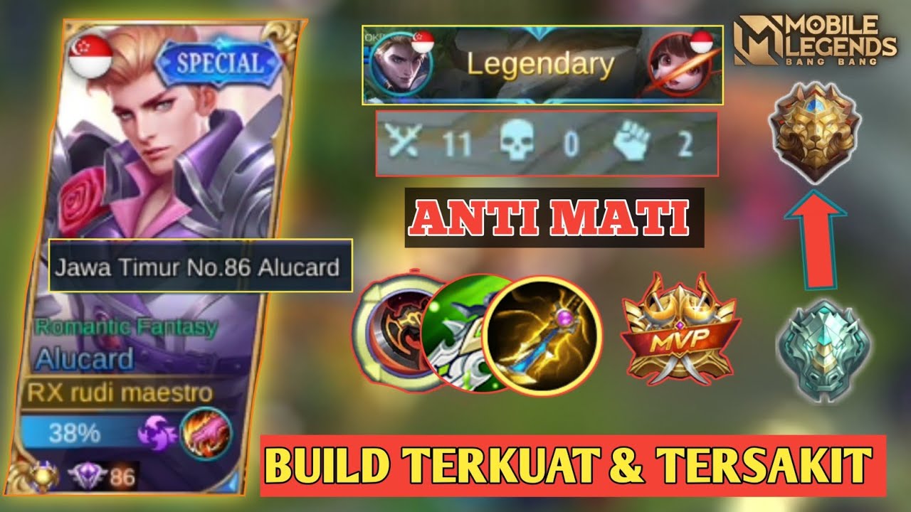 BUILD ALUCARD TOP 1 GLOBAL ANTI MATI|ITEM ALUCARD TERSAKIT 2021|Mobile ...