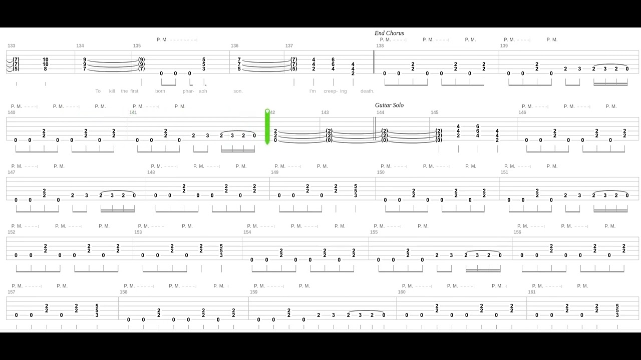 Creeping Death Tab by Metallica + Guitar only + Guitar tab - YouTube