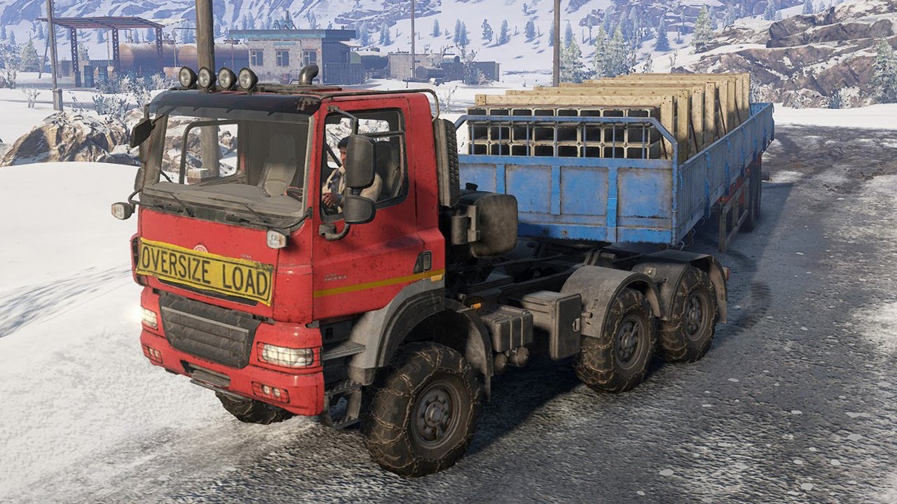 SnowRunner Mods - TATRA Truck Phoenix on a thin ice - YouTube