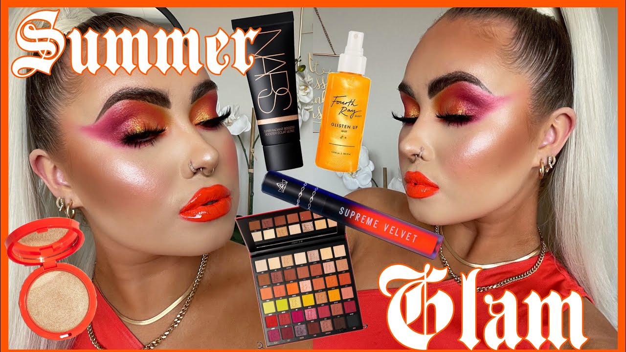 FIERY, BRIGHT + BOLD SUMMER MAKEUP 🧡 | Makeup Tutorial - YouTube