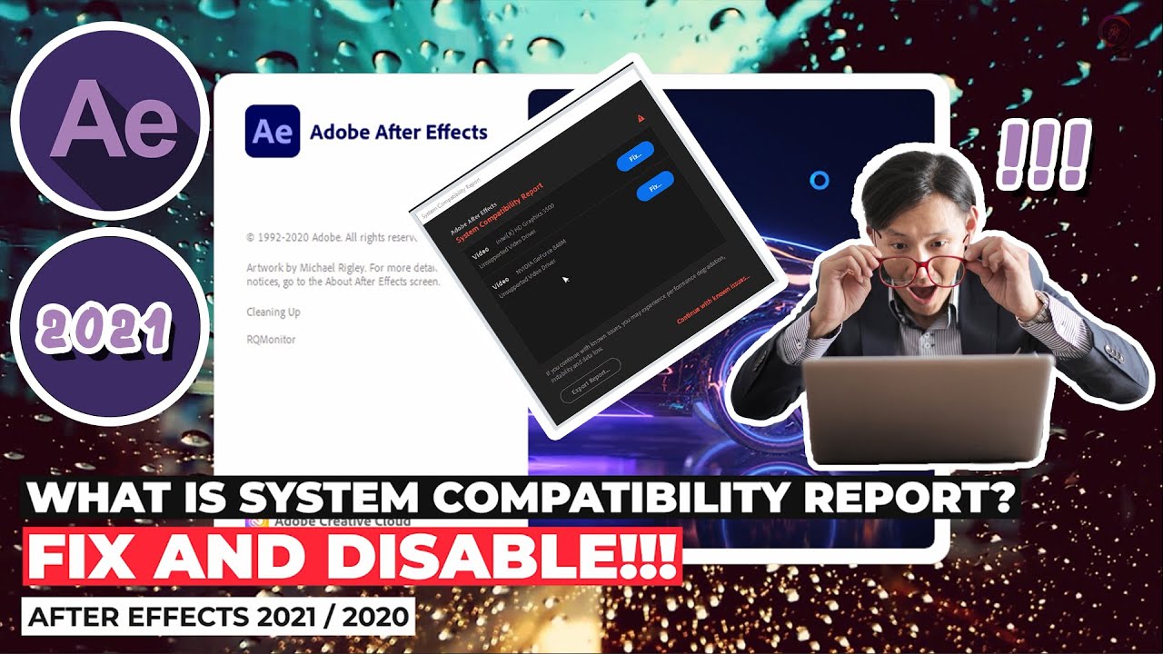 System Compatibility Report in After Effects 2021 - YouTube