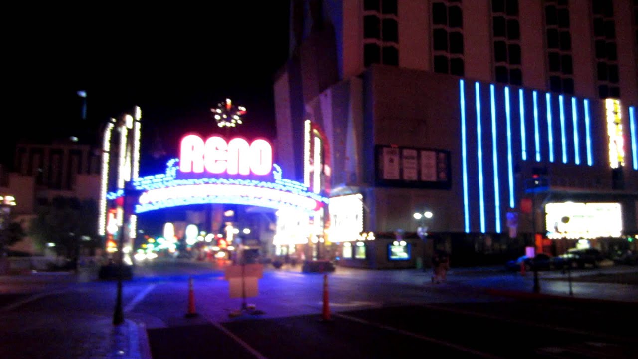 Downtown Reno - Casinos Neon at night - YouTube