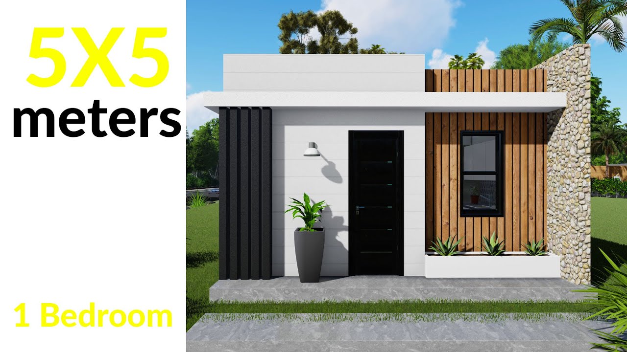 5x5 Meters Small House Design #4 - YouTube