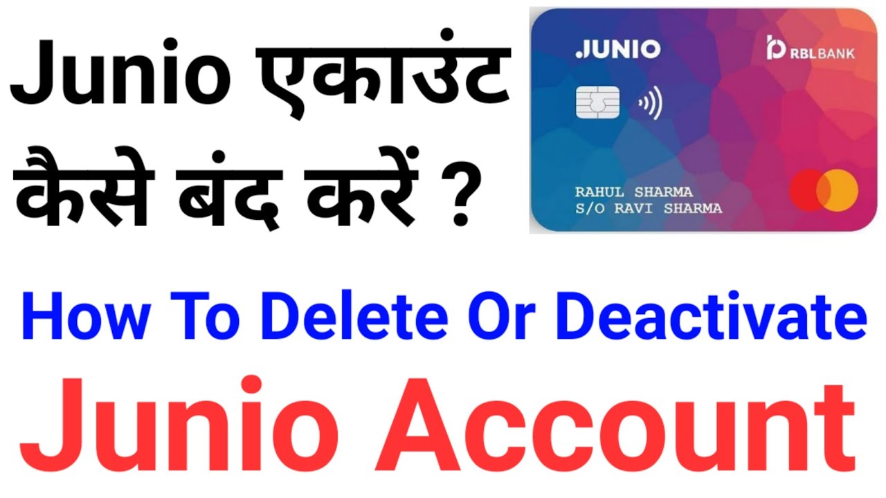 How To Delete Junio Card Account | How To Deactivate Junio Card | Full ...