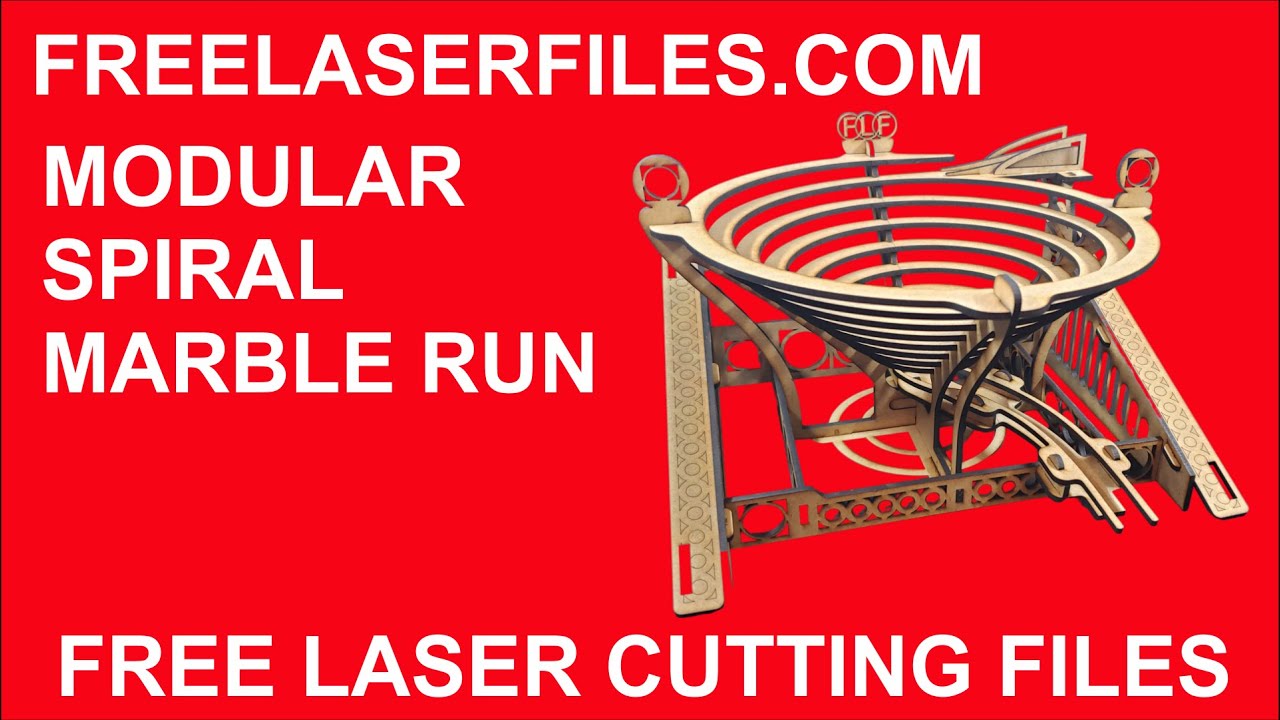 Laser Cut Modular Spiral Marble Run Instructions and Free Cut Files ...