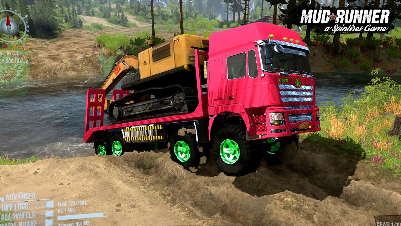 Spintires: MudRunner - Truck Transports Excavator MOD 2022 - YouTube