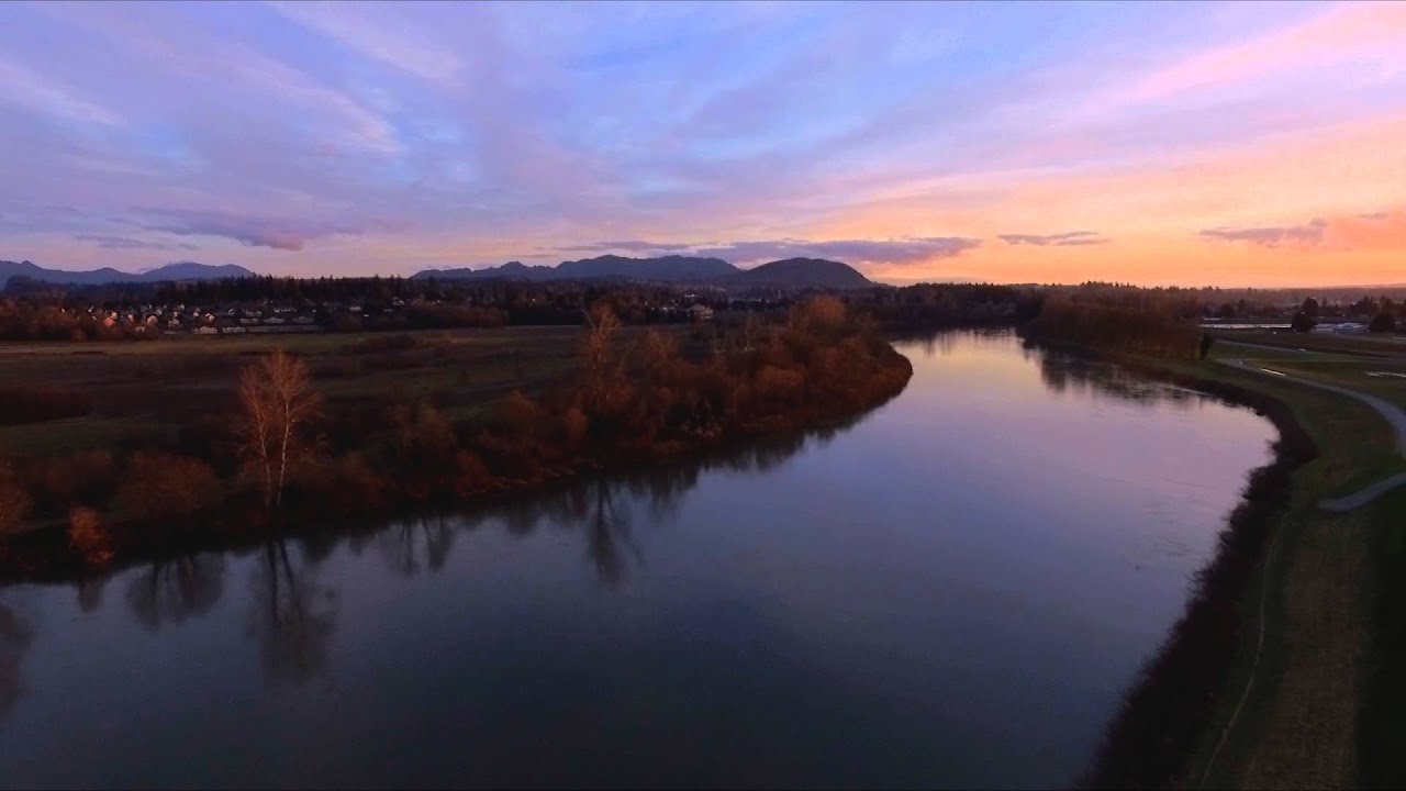 skagit river park sunset 2.7k - YouTube