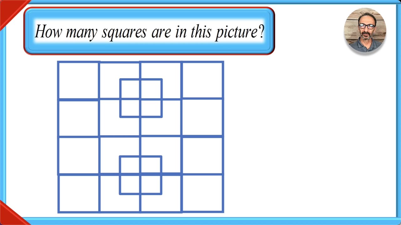 How many squares are in this picture? - YouTube