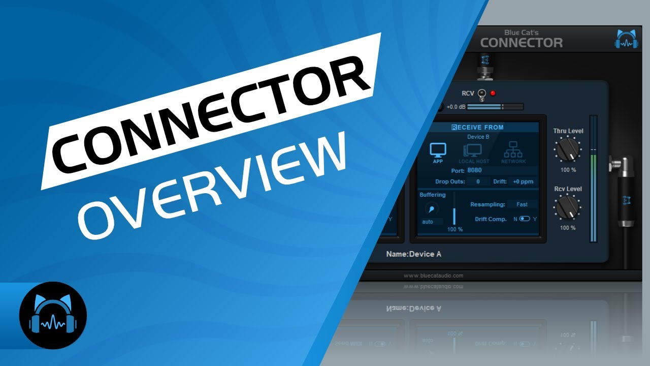 Blue Cat's Connector, The Virtual Cable Plug-In In Action - YouTube