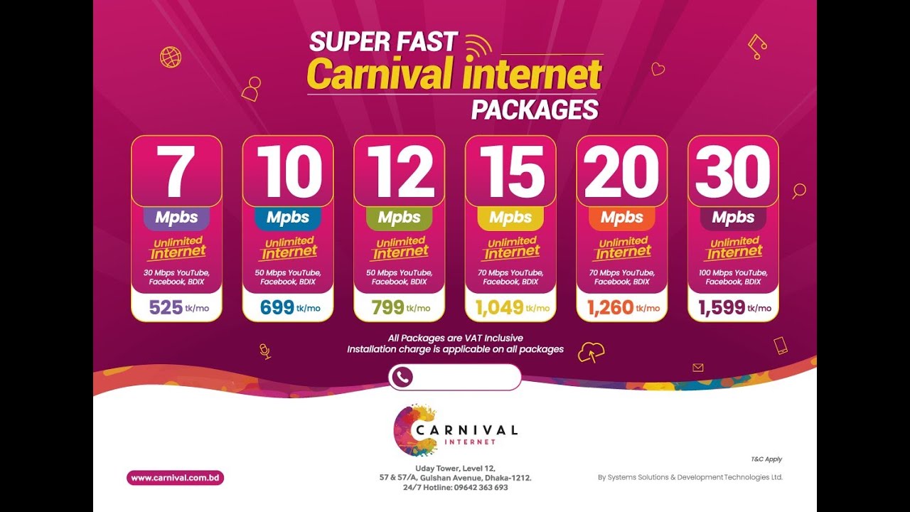 Canival bd internet 30Mbps line real Speed and bdix,youtube,facebook ...