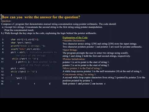 string concatenation using pointer - YouTube