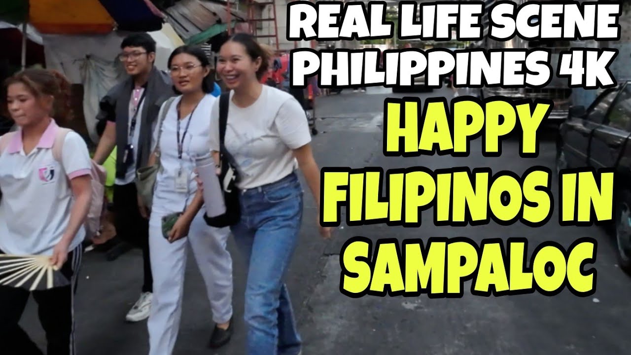 HAPPY FILIPINOS IN SAN ANTON STREET SAMPALOC MANILA WALKING TOUR IN ...