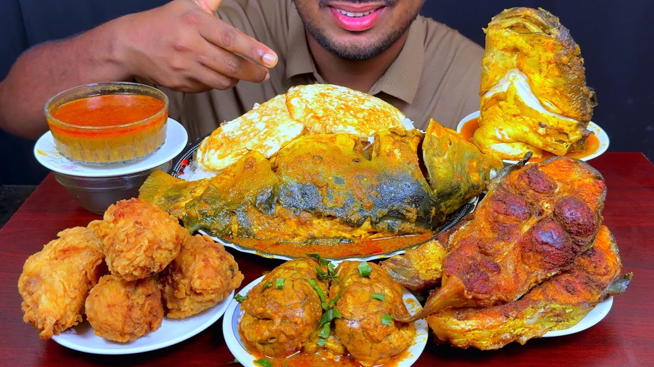 Spicy Full Brain, KFC Chicken Fry, Fish Fry, Fish Head Curry with whole ...