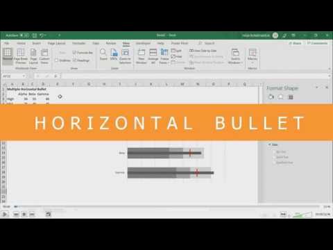 How to create a horizontal bullet graph in Excel - YouTube