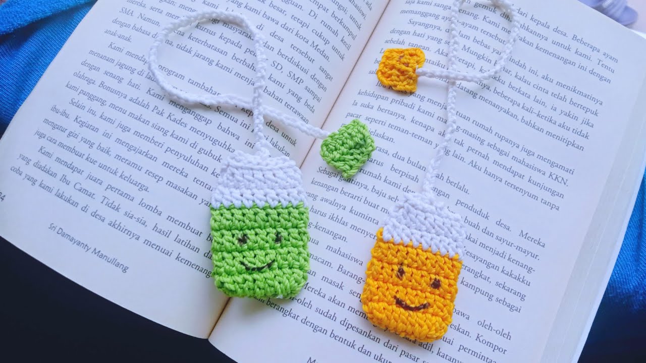 how to crochet tea bag bookmark | crochet bookmark tutorial - YouTube