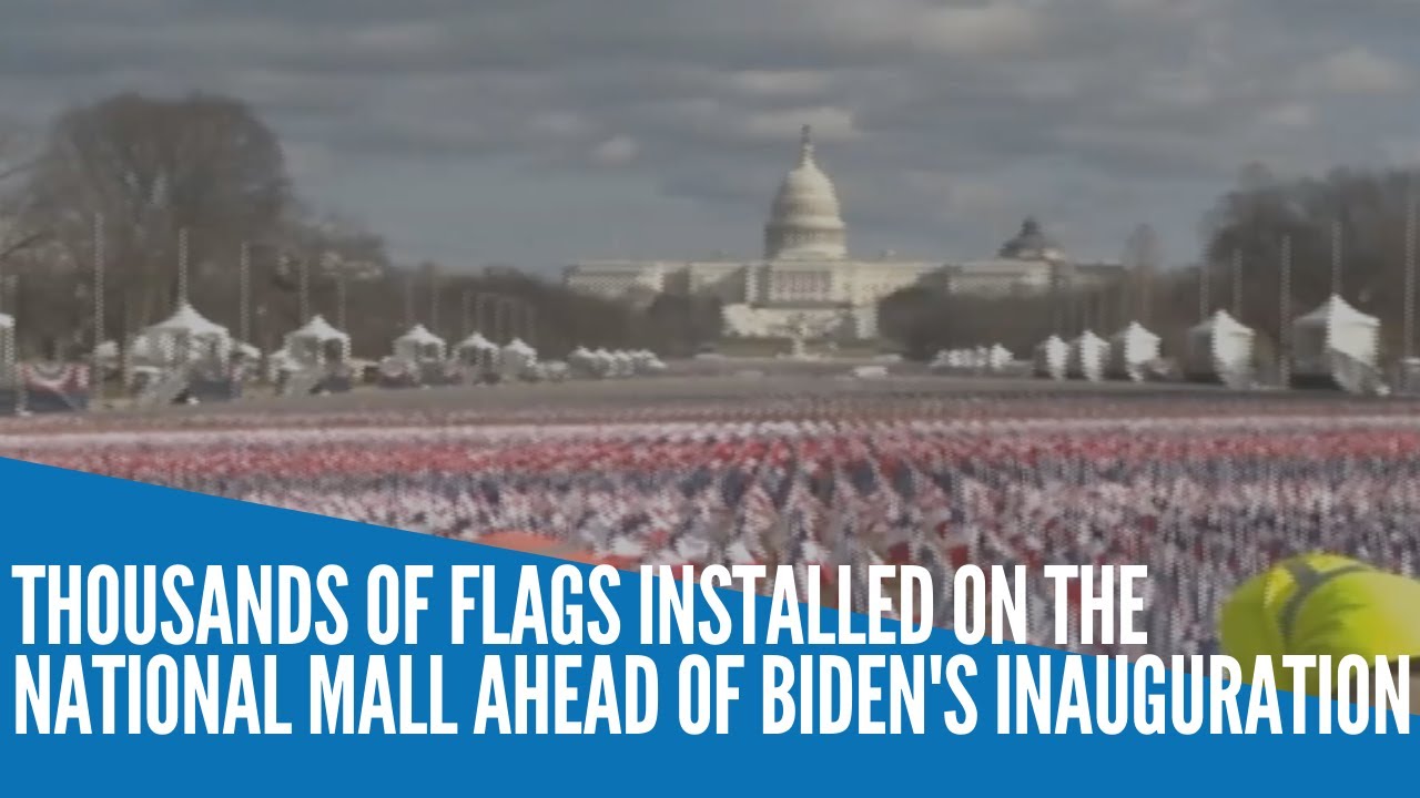 Thousands of flags installed on the National Mall ahead of Biden's ...