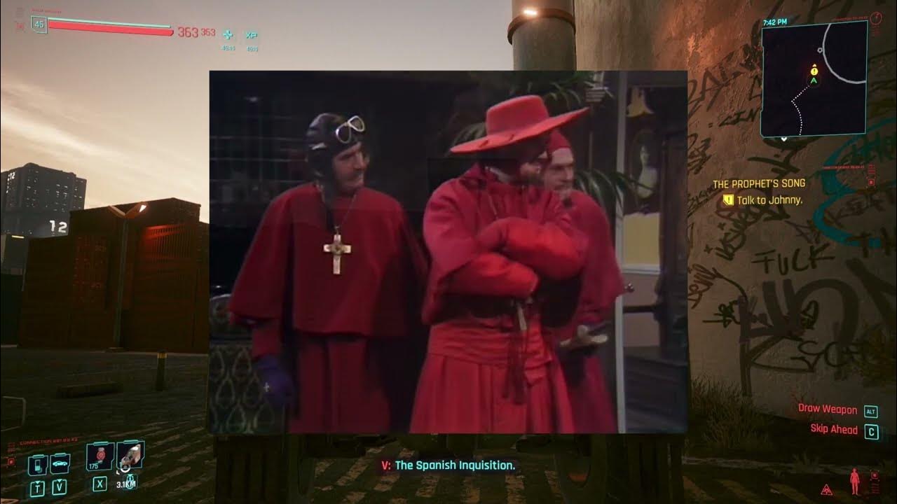 Cyberpunk 2077 Monty Python - Spanish Inquisition - YouTube