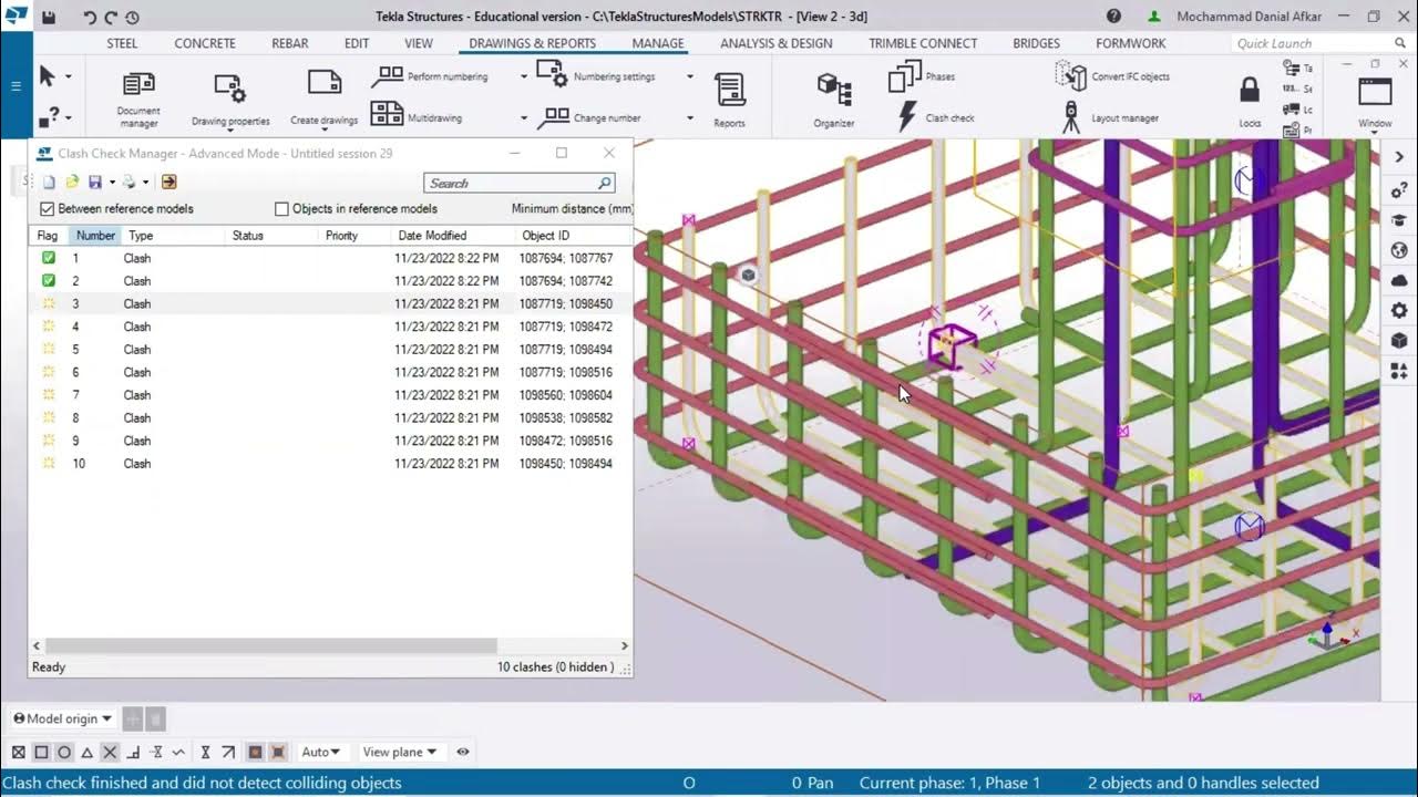 BIM Tekla Structures - Clash Detection - YouTube