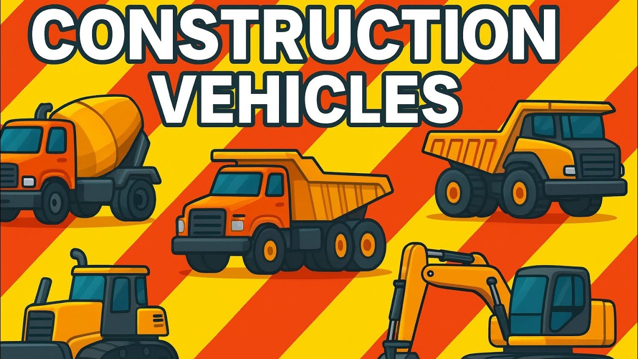Construction Vehicles Name in English | Learn types of construction ...