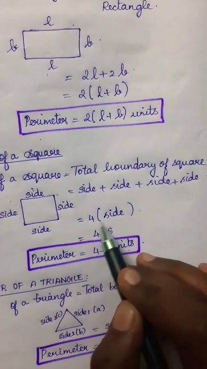 Perimeter of rectangle,square&triangle#youtubeshorts #shortsfeed #shortsvideo #shorts#perimeter ...