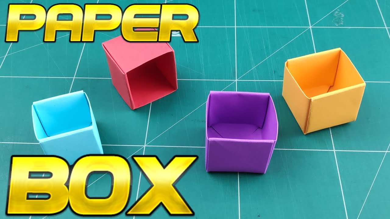 Origami Easy Box How To Make Paper Box With Color Paper Tutorial Diy Paper Making