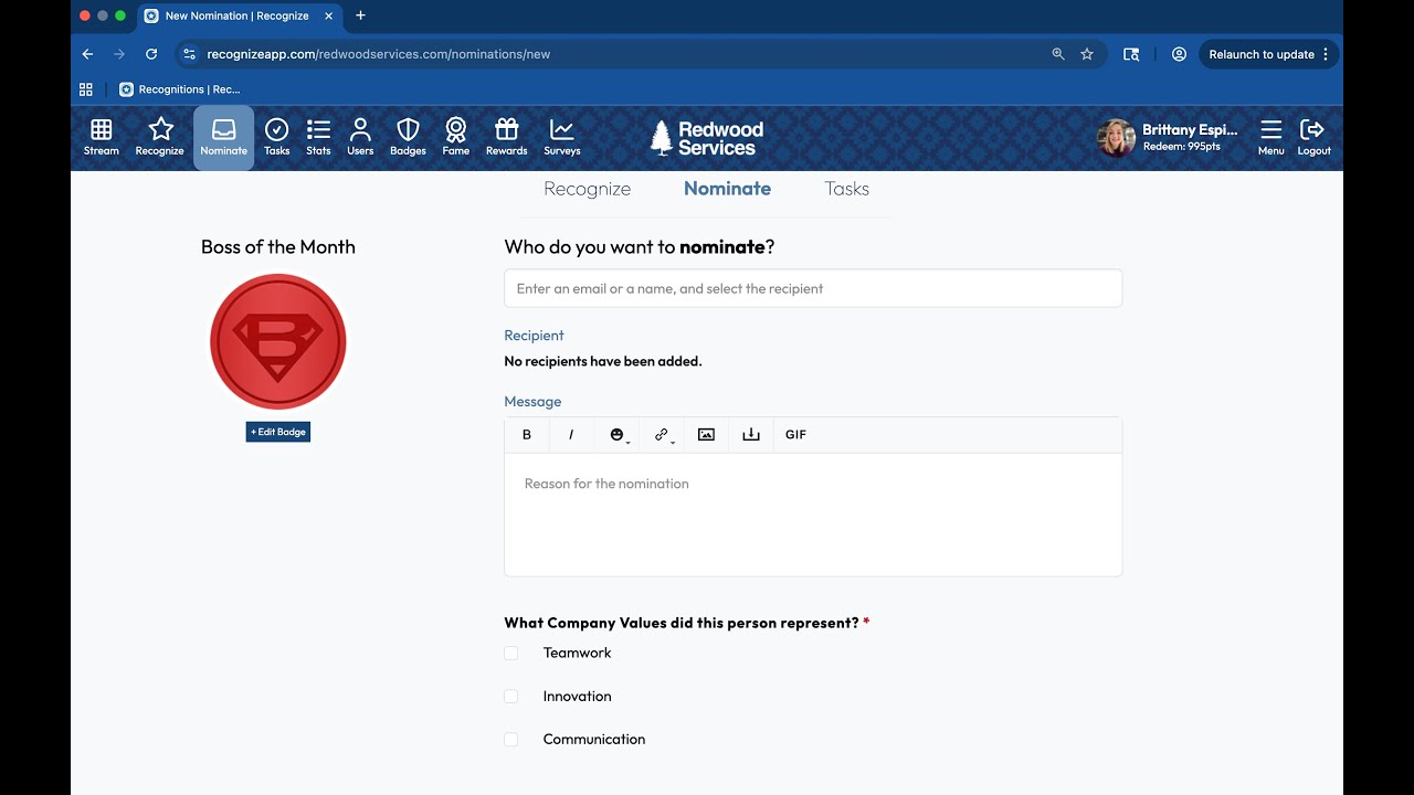 How to set up Badge Questions for your Recognition and Nomination ...