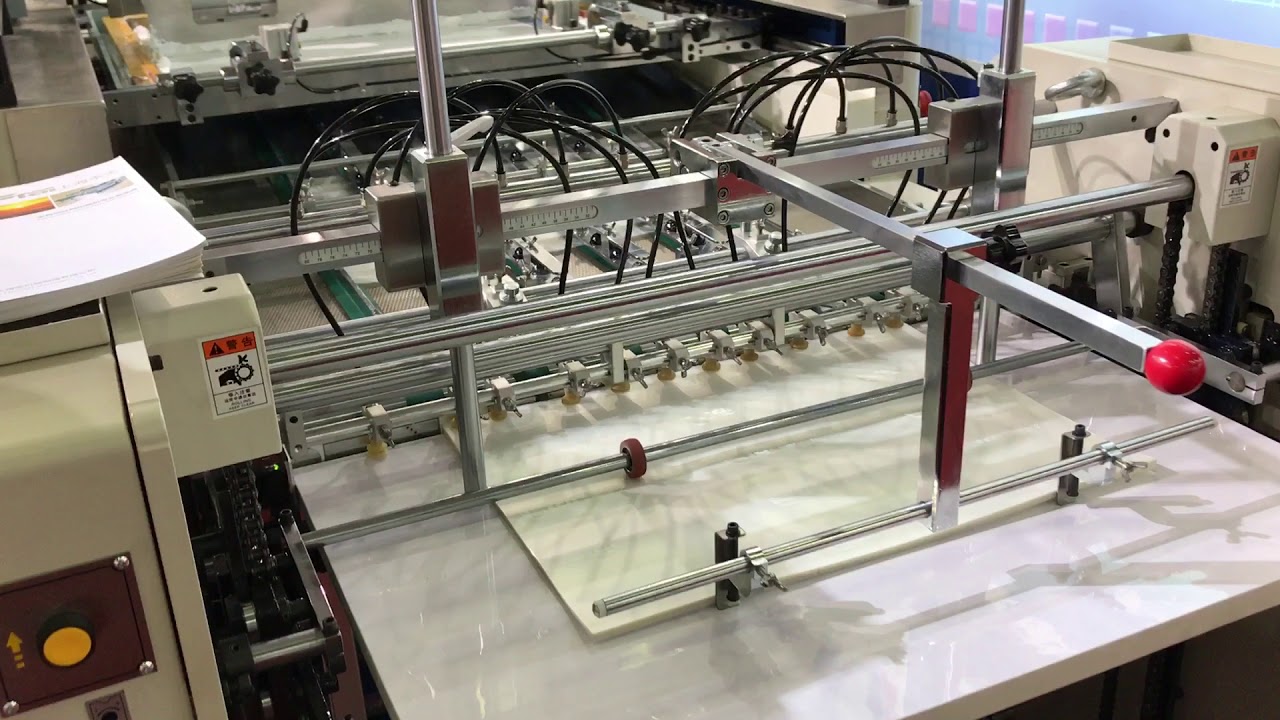 Full automatic stop cylinder screen printing machine - YouTube