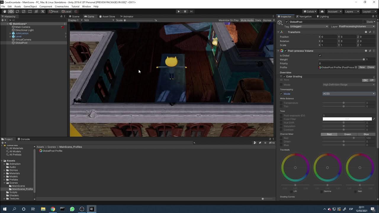 Tutorial Unity Jhon Lemon La cámara y postprocessing - YouTube