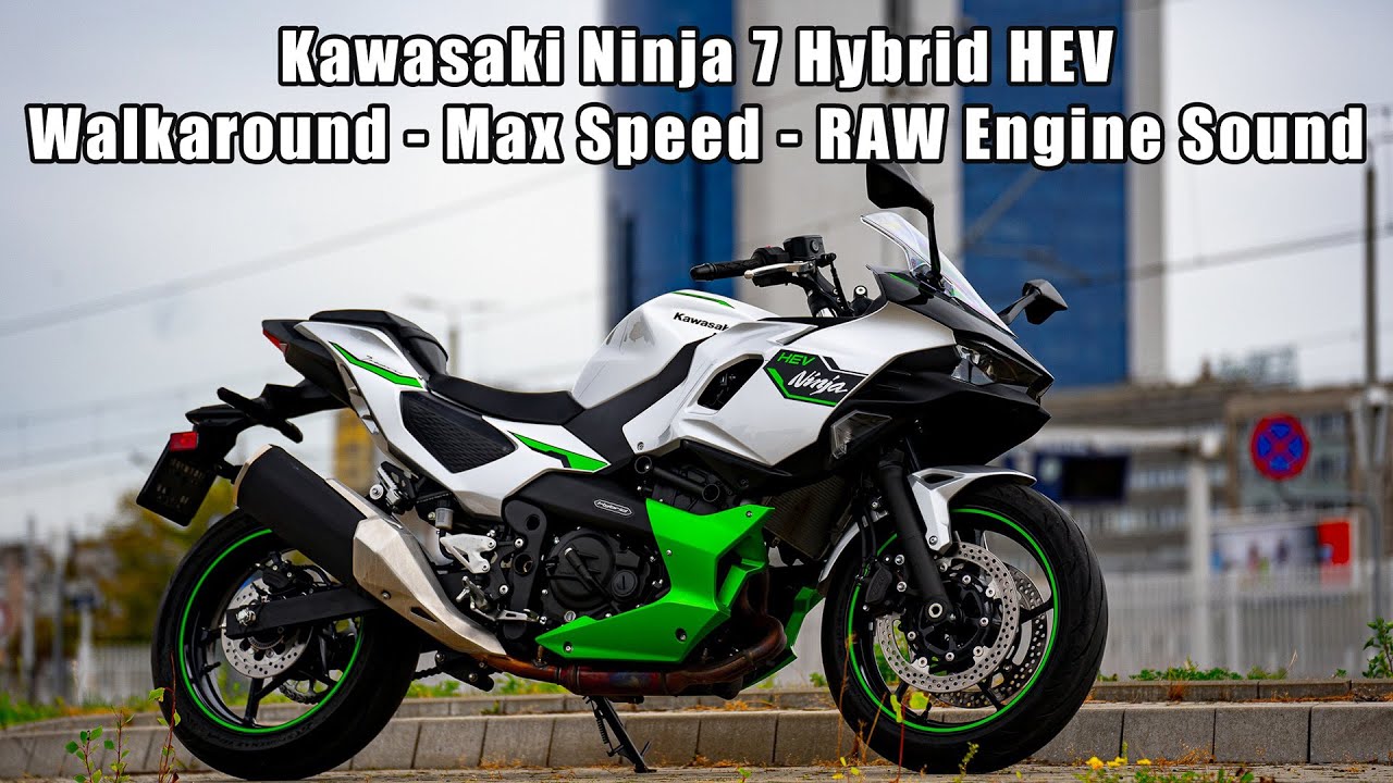 Kawasaki Ninja 7 Hybrid HEV - Walkaround, engine sound, Max Electric ...