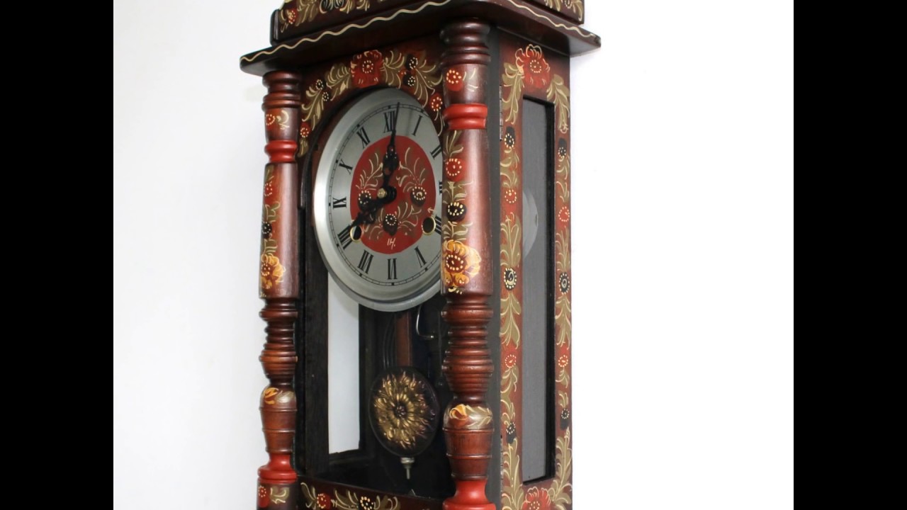 PHOTOSHOOT BLACK FOREST Wall TOP Clock Antique HAND PAINTED Decorations ...