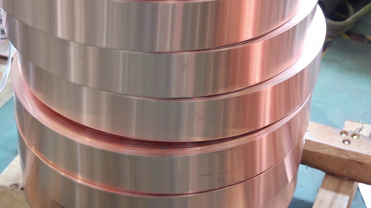 Copper strip/foil ,blanking,deburring. - YouTube