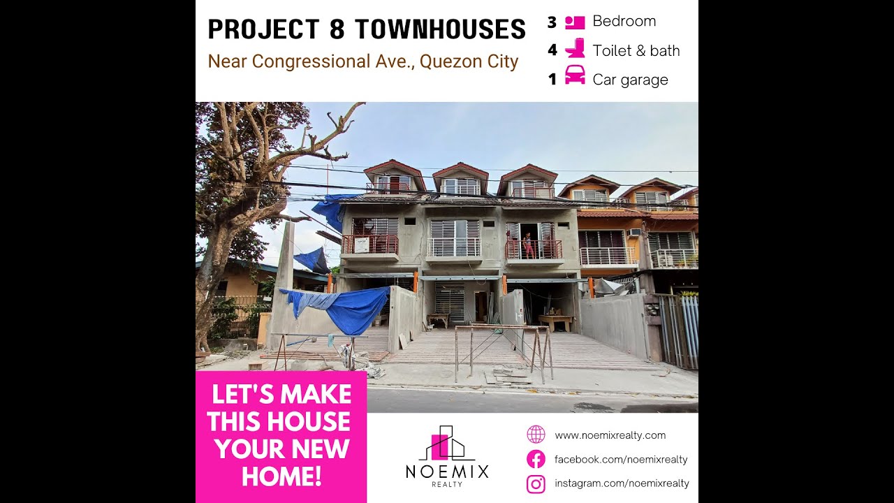 Brand new townhouse in Project 8, Quezon City - YouTube