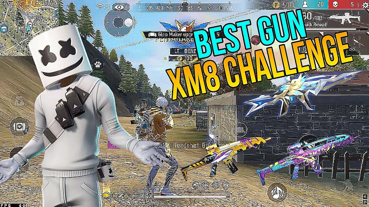 Free Fire New Best Gun XM8 Solo Vs Squad Gameplay with Male Bundle 😍 ...