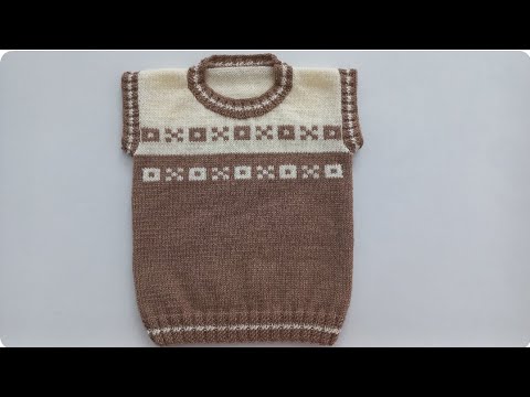 Bebek süveter yapımı/Yuvarlak yaka süveter yapımı