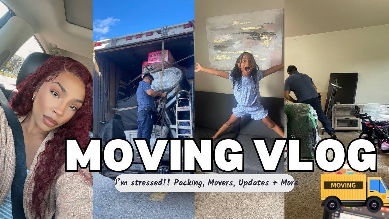 MOVING VLOG #3 | I’m stressed!! Moving cost ALOT! More Packing + Movers ...