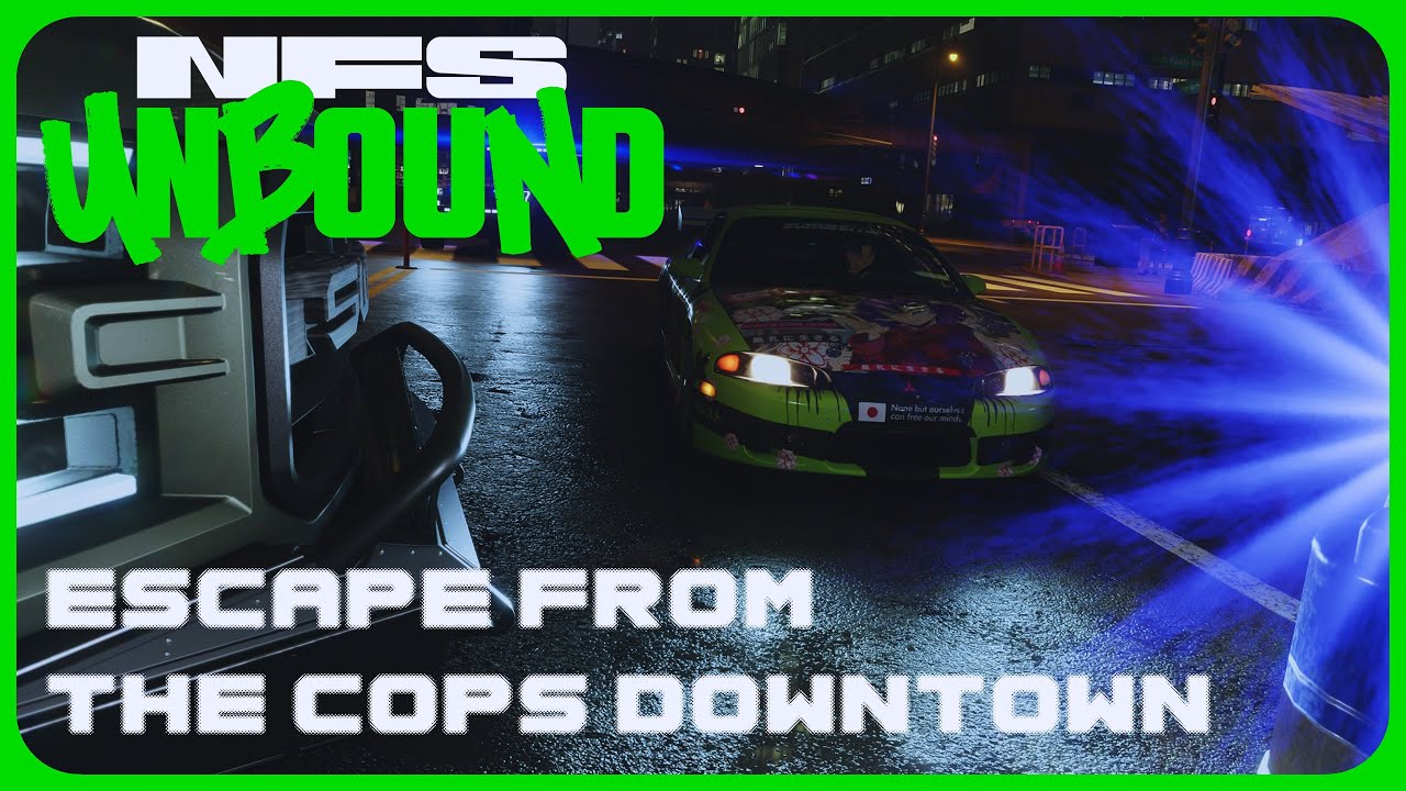 NFS Unbound Escape from the cops downtown - YouTube