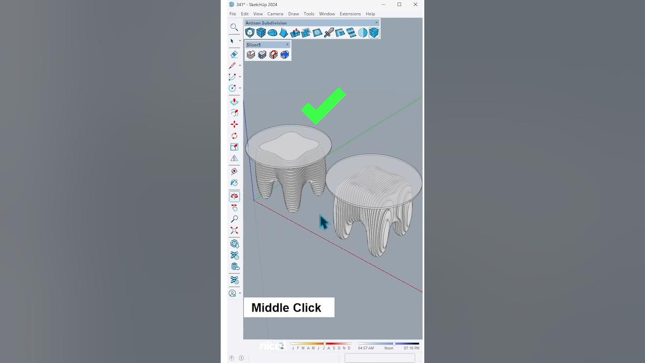 How to use Artisan Subdivision and slicer 5 plugin in SketchUp?! - YouTube