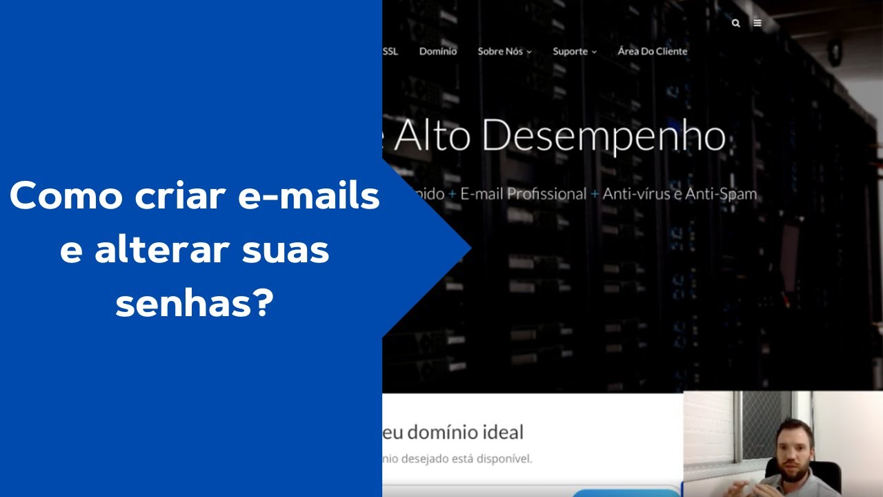 Como criar e-mails e alterar suas senhas? - YouTube